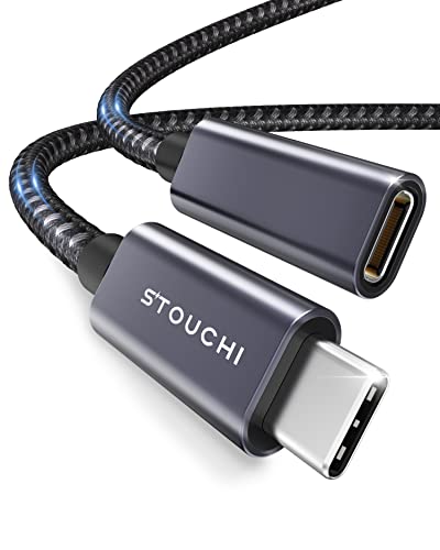 Stouchi USB C Extension Cable 10FT/3M, USB C Extension Cable Type C 3.1 Male to Female Fast Charging & Audio Data Transfer for Galaxy S23, iPad Mini/pro, MacBook Air M2/ M1 Mac Mini/pro, Mag- Safe