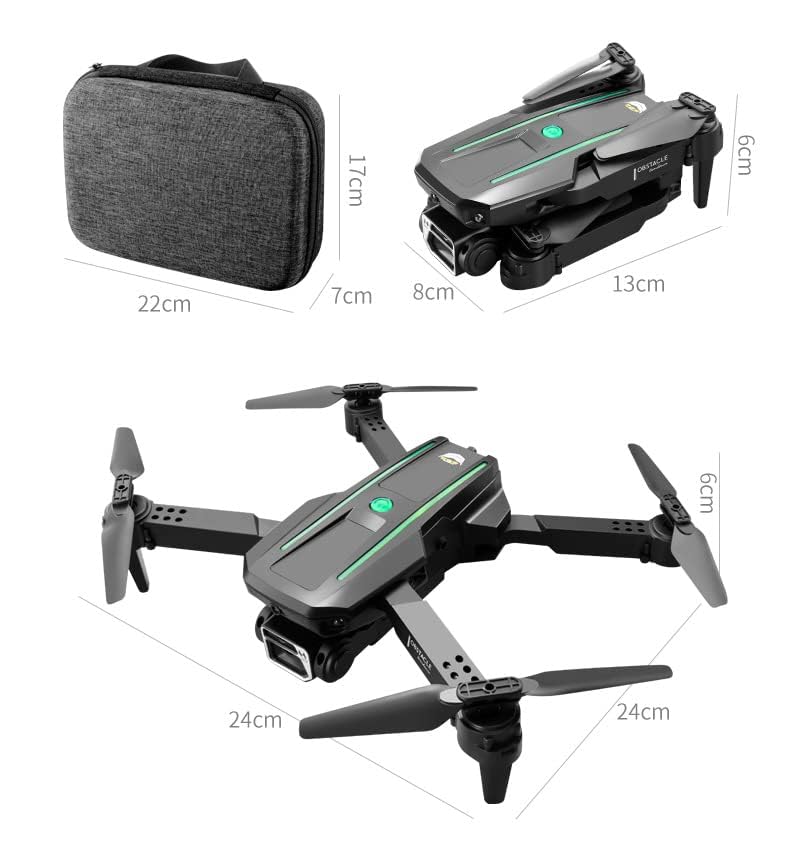 RKSTD RC Drone With HD Camera For Adults And Kids - Foldable FPV Remote RC Drone, Altitude Fixed, One Button Start/Land, 3D Flip, Obstacle Avoidance Function, Holiday Gift