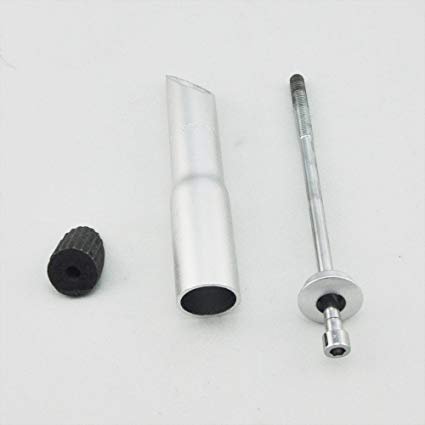 Daiky Extender Road Mountain Bike Bicycle Stem Riser Adapter 1 1/8" φ22.2mm 25.4mm150mm (Silver, 25.4mm)