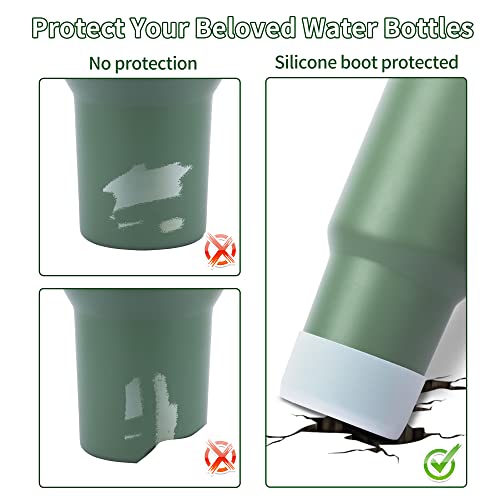 COMFORING 40oz Cup Accessories for Stanley Quencher Adventure Tumbler, Leak Proof Replacement Lid Silicone Boot Sleeve & Replacement Straw (3 PCS)