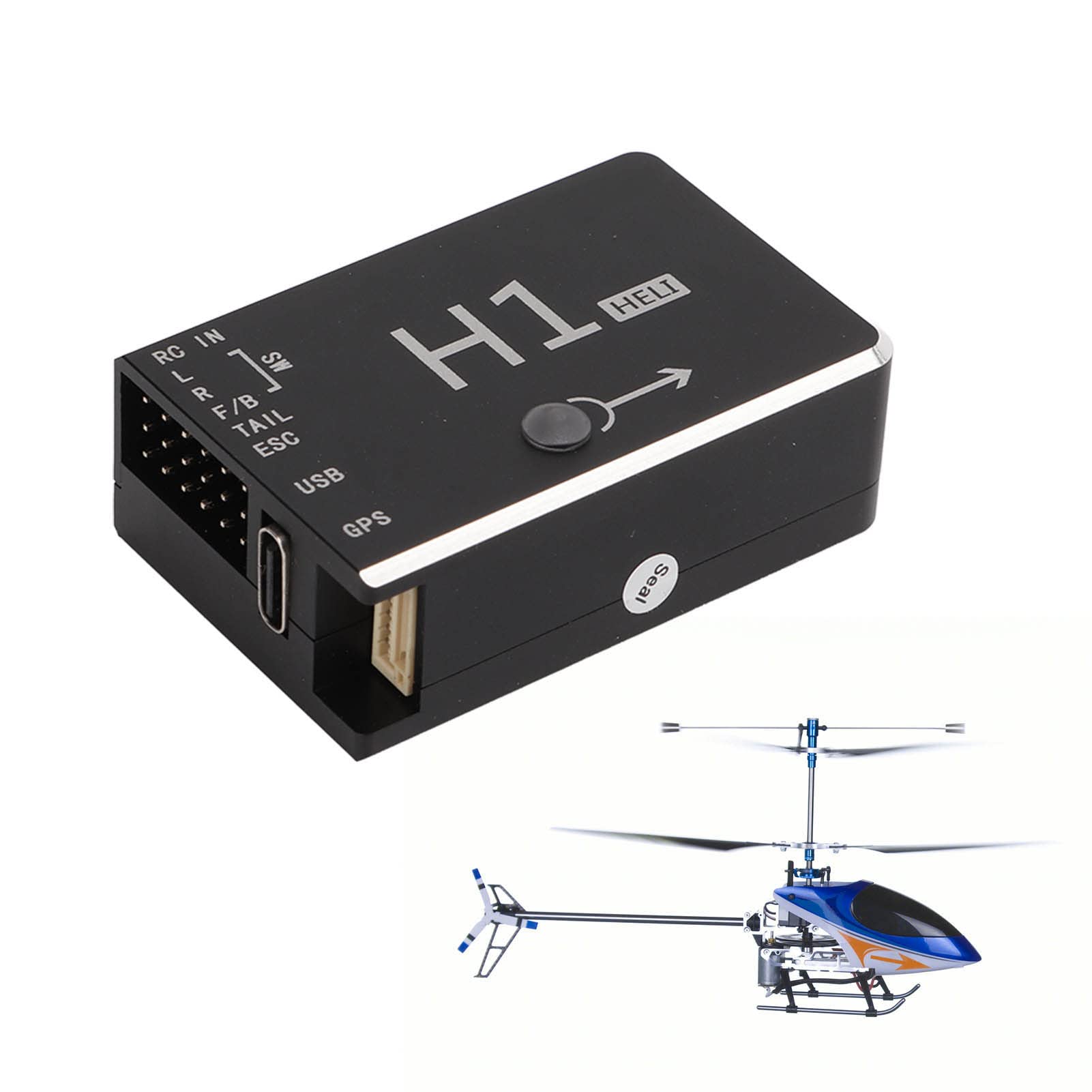 Drfeify H1 Helicopter Controller, Single Line Mode RC Airplane Controller for FW450 RC Flight Helicopter