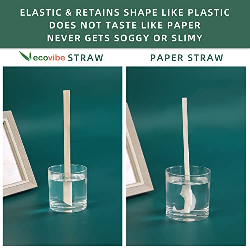 Ecovibe Straws Bamboo Straws Milkshake Straws Bamboo Straws Disposable Compostable Disposable Straw Straws For Hot Drinks Paper Boba Straws Bamboo Straw Drinking Bambo Straws Eco Straws(50 Pcs)