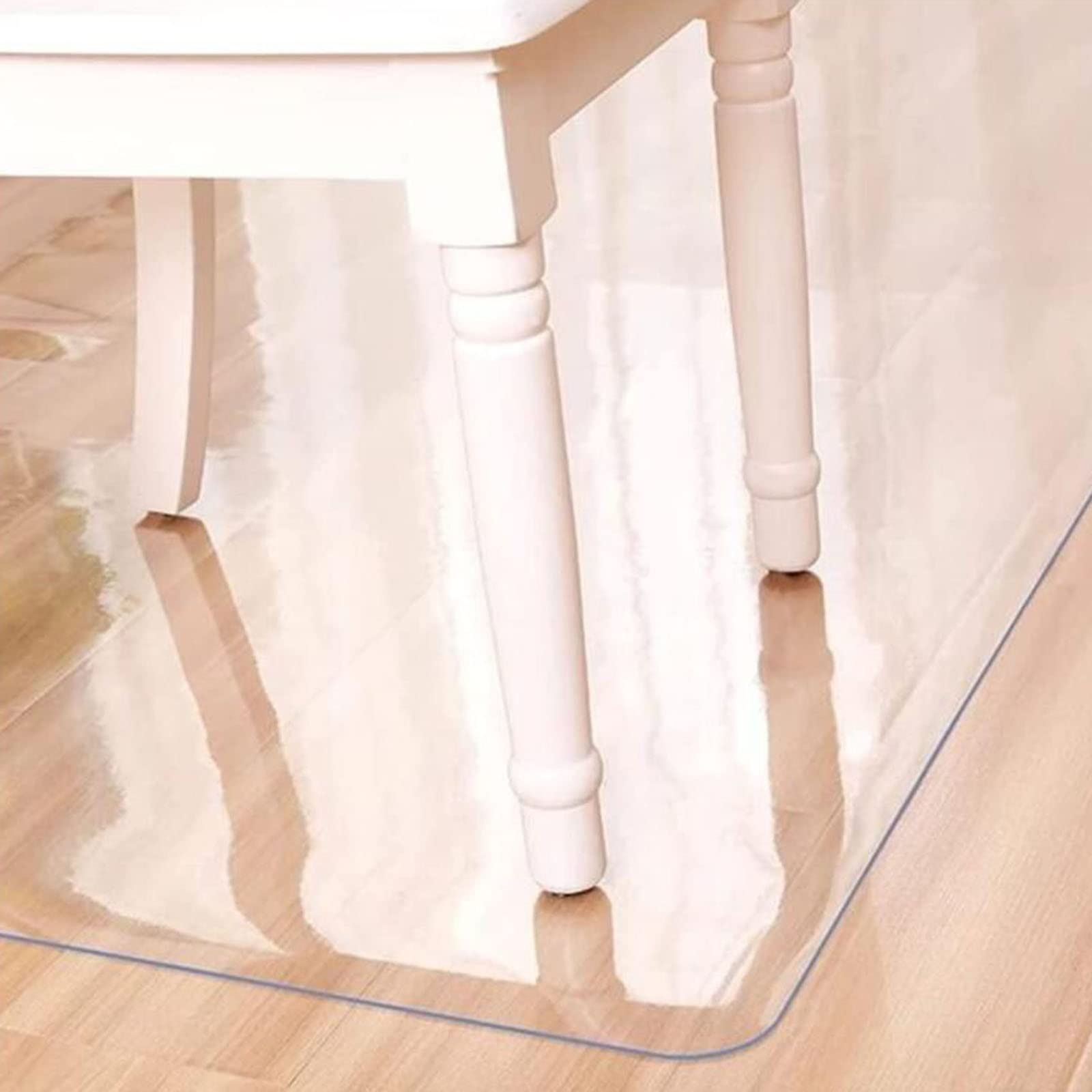 Clear PVC Desk Chair Mat 1.5mm with Non-Slip for Hard Floors Transparent PVC Mats Rectangle Floor Protector Mat, Area Rug Large Clear Vinyl Runner Rug for Hard Wood/Tile Floor,85-165cm wide for Office
