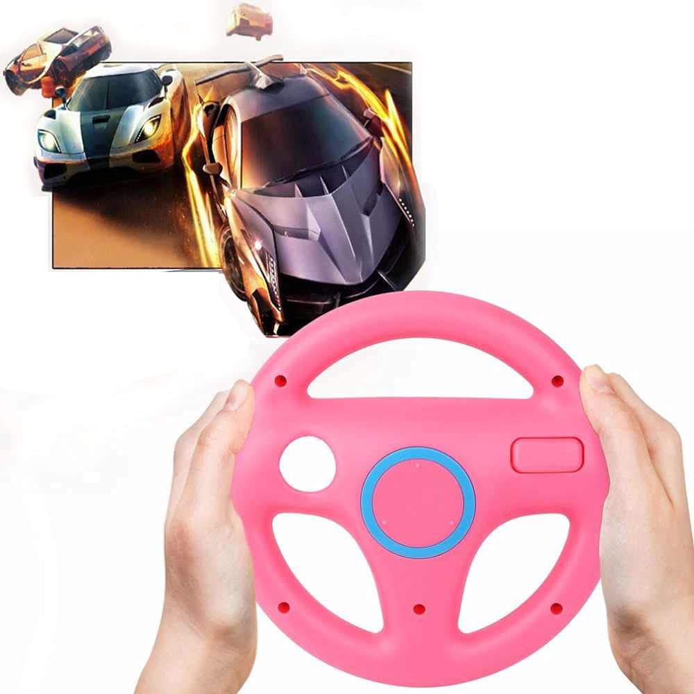 OSTENT Kart Racing Games Steering Wheel for Nintendo Wii Remote Controller Super Mario Game Color Pink