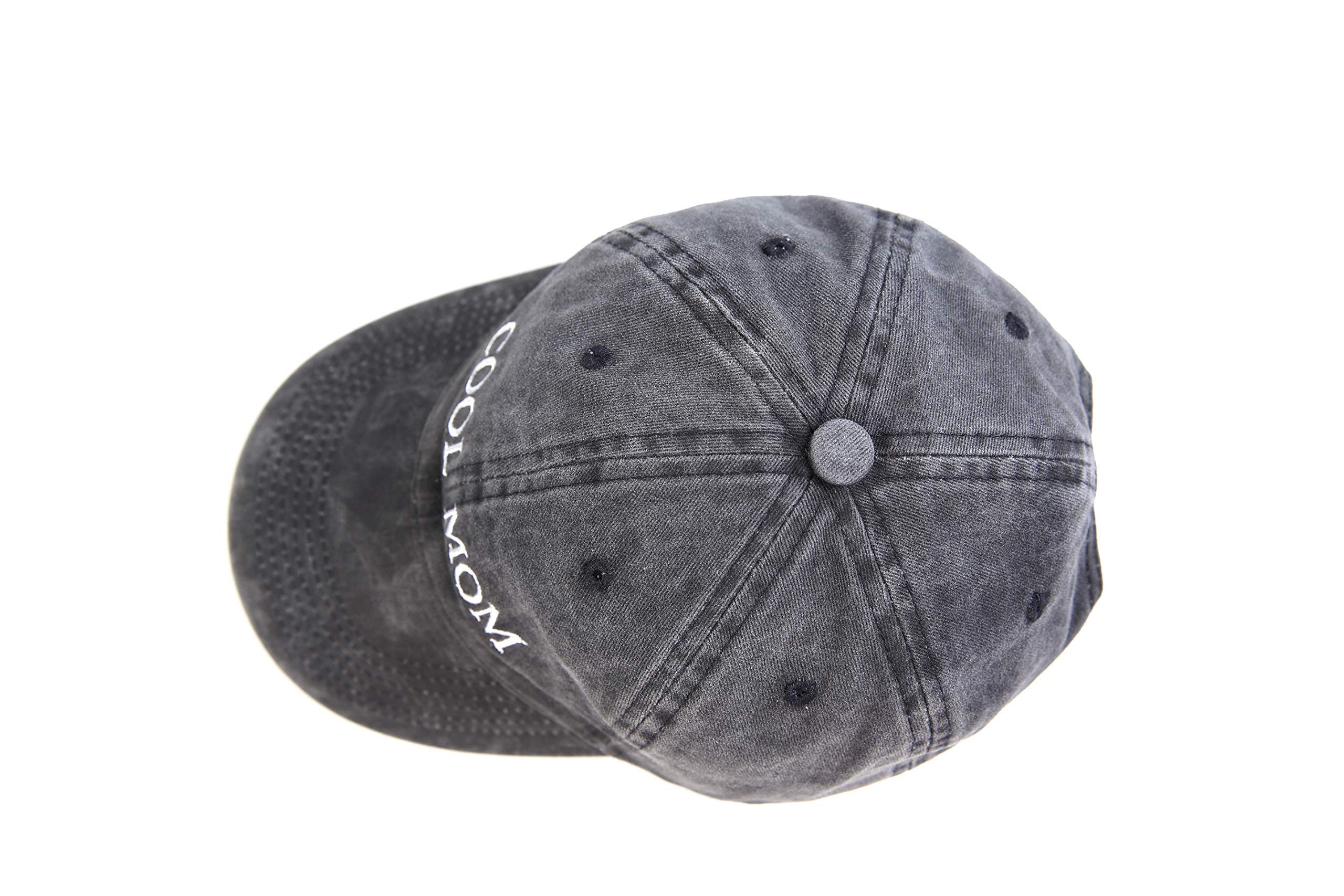 Cool Mom Hat, Gift for Mothers Day Brithday Christmas Mama Hats for Women, Embroidery Distressed Mom Hat Baseball Caps Black