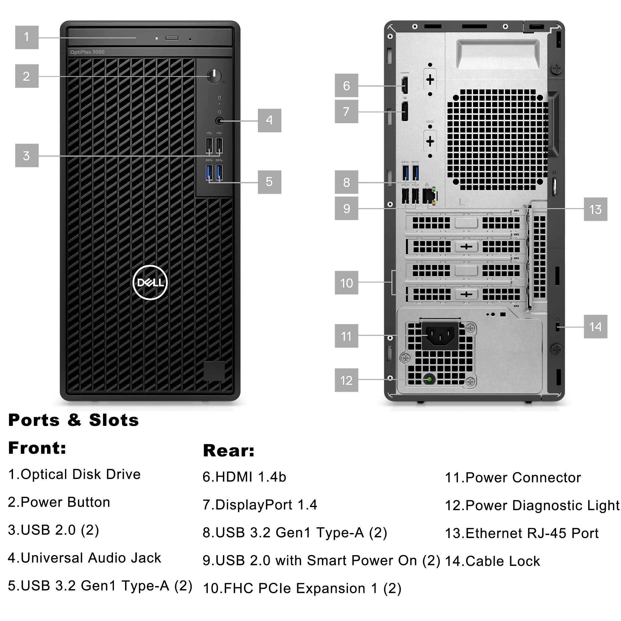 Dell OptiPlex 3000 Full Size Tower Business Desktop, Intel Hexa-Core i5-12500 up to 4.6GHz, 32GB DDR4 RAM, 2TB PCIe SSD, DVDRW, Ethernet, WiFi Adapter, KB& Mouse, Windows 11 Pro