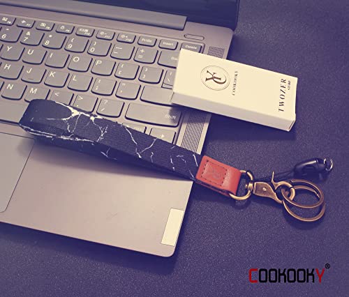COOKOOKY Wrist Lanyards Key Chain Holder Premium Quality Wristlet Lanyard Keychain for Women