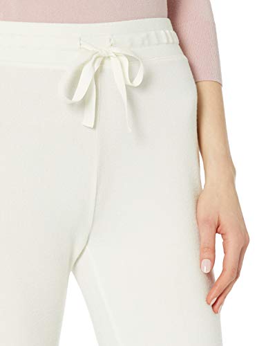 Daily Ritual Women's Cozy Knit Drawstring Jogger Pant, Cream/White Marl, Small