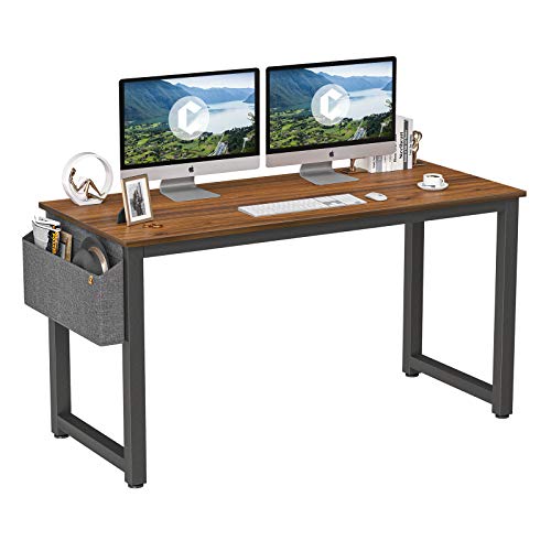 Cubiker Computer Desk 55" Modern Sturdy Office Desk Large Writing Study Table for Home Office with Extra Strong Legs, Espresso