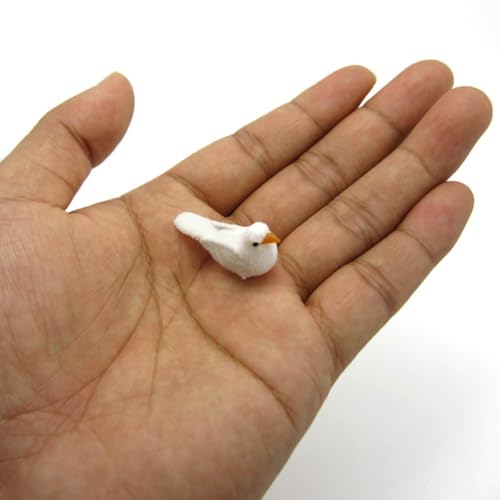 Pursuestar 24Pcs Artificial Mini Peace Dove Pigeon Handmade Candy Box Home Garden Craft Kit Wedding Photograph DIY Decor Ornaments