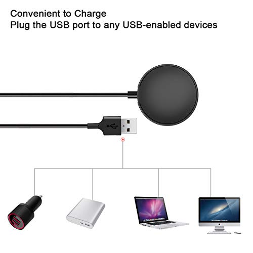 Galaxy Watch 6/5/4 Charger,2 Pack Watch Chargers Compatible with Samsung Galaxy Watch 6/6 Classic/5/5 Pro/ 4/4 Classic/3/Active 2/Active Charging Dock Cable