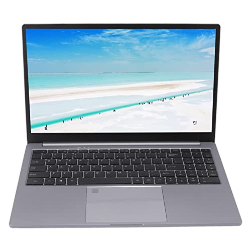 Garsentx Laptop, 15.5in HD IPS Screen, 1920x1080, 4GB DDR4 RAM, 128GB PCIe NVMe SSD, Grey Laptop with Full Size Backlit Keyboard,HDMI, Webcam,Bluetooth, Windows 10 Home, 4800mAh(US)