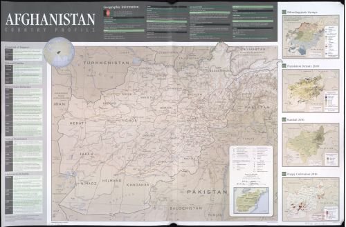 INFINITE PHOTOGRAPHS 2012 Map Afghanistan Country Profile ; Afghanistan Provinces and districts. - Size: 16x24 - Ready to