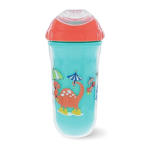 Nuby No-Spill Insulated Cool Sipper, 9 Ounce (Pack of 1) Colors May Vary