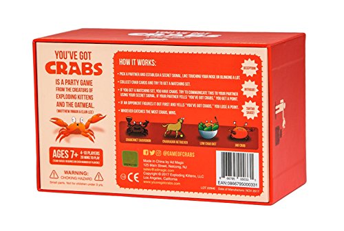 You've Got Crabs by Exploding Kittens - A Card Game Filled with Crustaceans and Secrets - Family-Friendly Party Games For Adults, Teens & Kids
