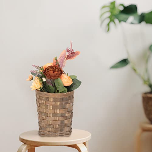 UPKOCH Wicker Woven Storage Basket Bins Decor Wall Hanging Baskets Onion Container with Handles Decorative Fruit Basket Organizer for Living Room Pantry Nursery