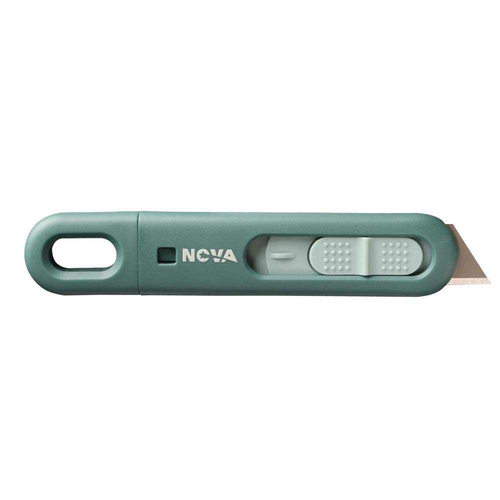 Nova Disposable Safety Knife, Utility Knife, Box Cutter, Fixed Compact Cut, Ambidextrous Feature, Ideal for Food Industry, Warehouse, for Cutting Boxes, Cartons, Packing. (3 Pack)