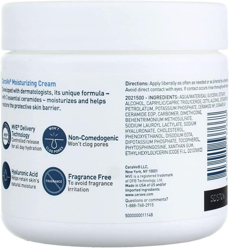 CeraVe Moisturizing Cream, 16 Ounces each (Value Pack of 4)