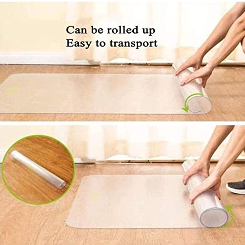 Clear PVC Desk Chair Mat 1.5/2mm PVC Non-Slip Transparent Rectangle Floor Protector,Carpet Protector for Hardwood Floors,100% Waterproof Vinyl Plastic Floor Mat,Can Be Cut,0.8/0.9/1/1.2/1.4/1.6m Wide