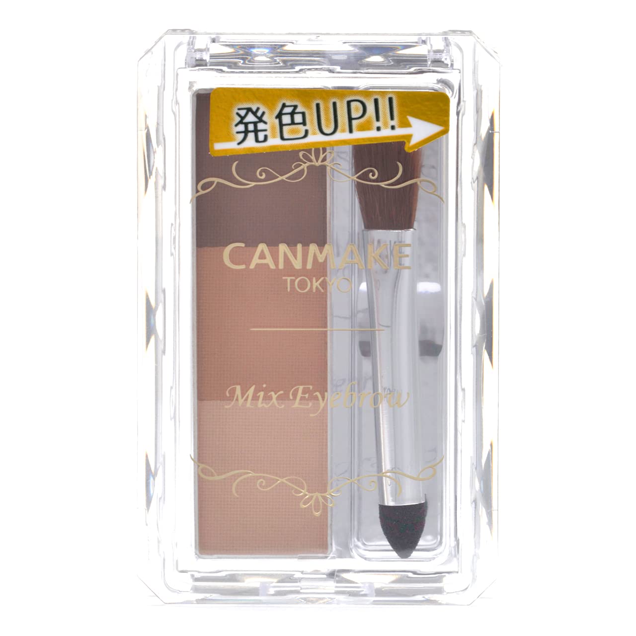 CANMAKE Mix Eyebrow, 3-Color Eyebrow Palette, 0.10 oz (3.0 g) (05 Mocha Brown)