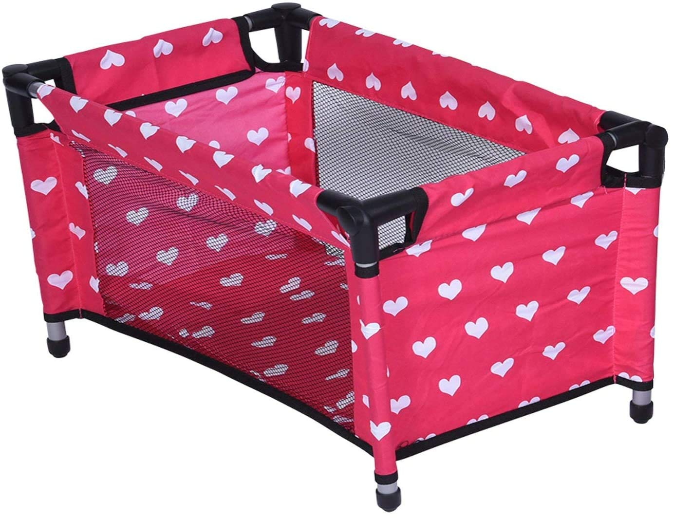 The New York Doll Collection Dolls Mega Play Set with Dolls High Chair, 3-1 Doll Bouncer and Pack N Play Pink for 18-inch Dolls