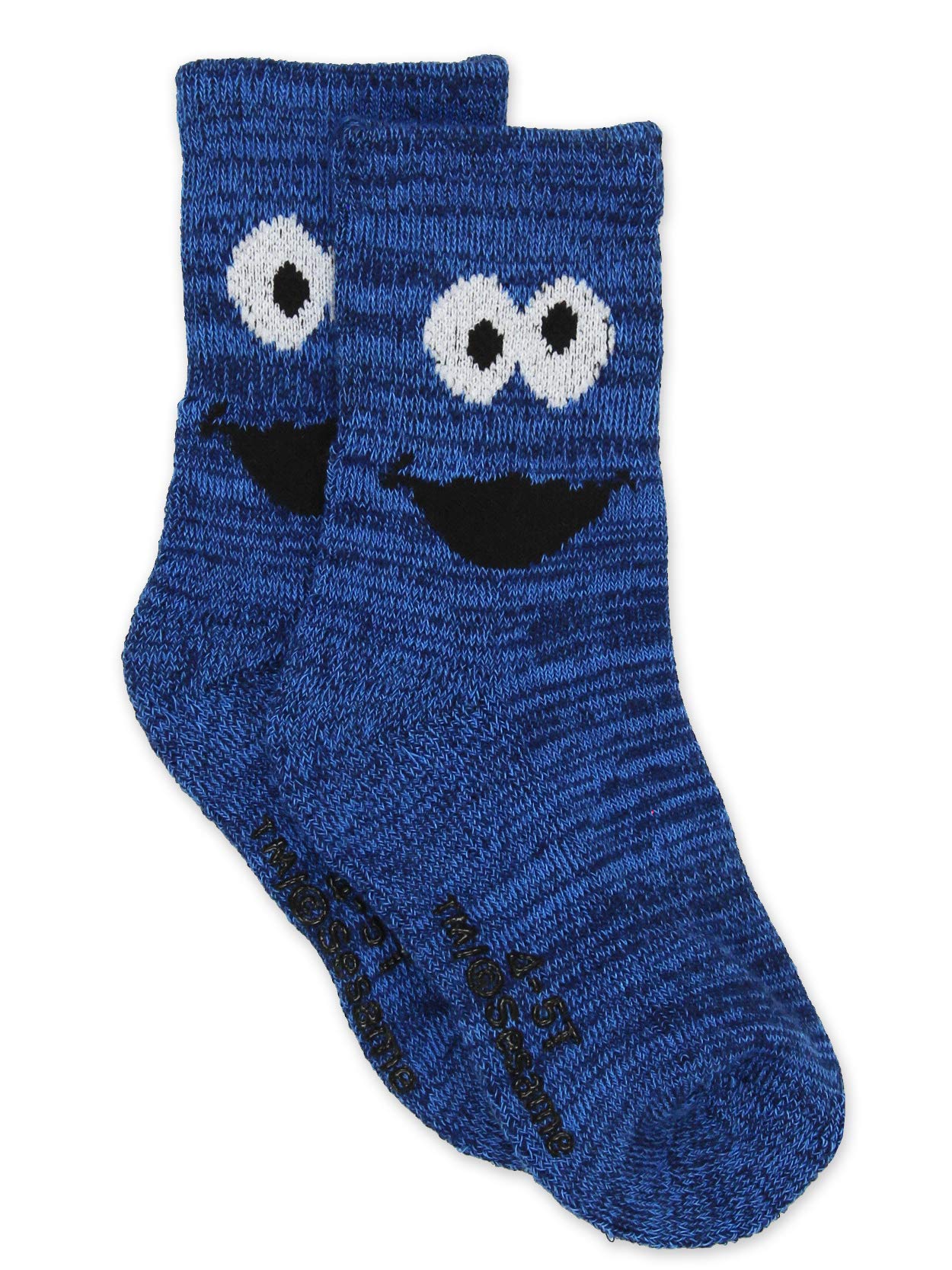 Sesame Street Elmo Baby Toddler Boys Girls 6 Pack Crew Socks with Grippers (2-3T, Multicolor)