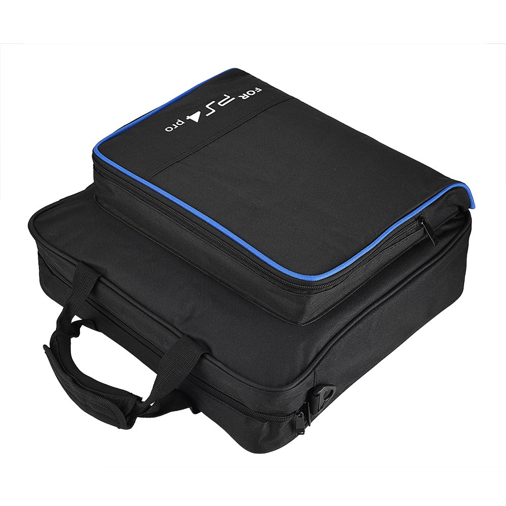 Zerone Portable Carrying Bag Travel Shoulder Bag Storage Case for PS4 Pro Black