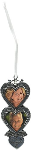 Cathedral Art (Abbey & CA Gift in Loving Double Heart Photo Frame Memorial Ornament, 3-1/2-Inch, Multi