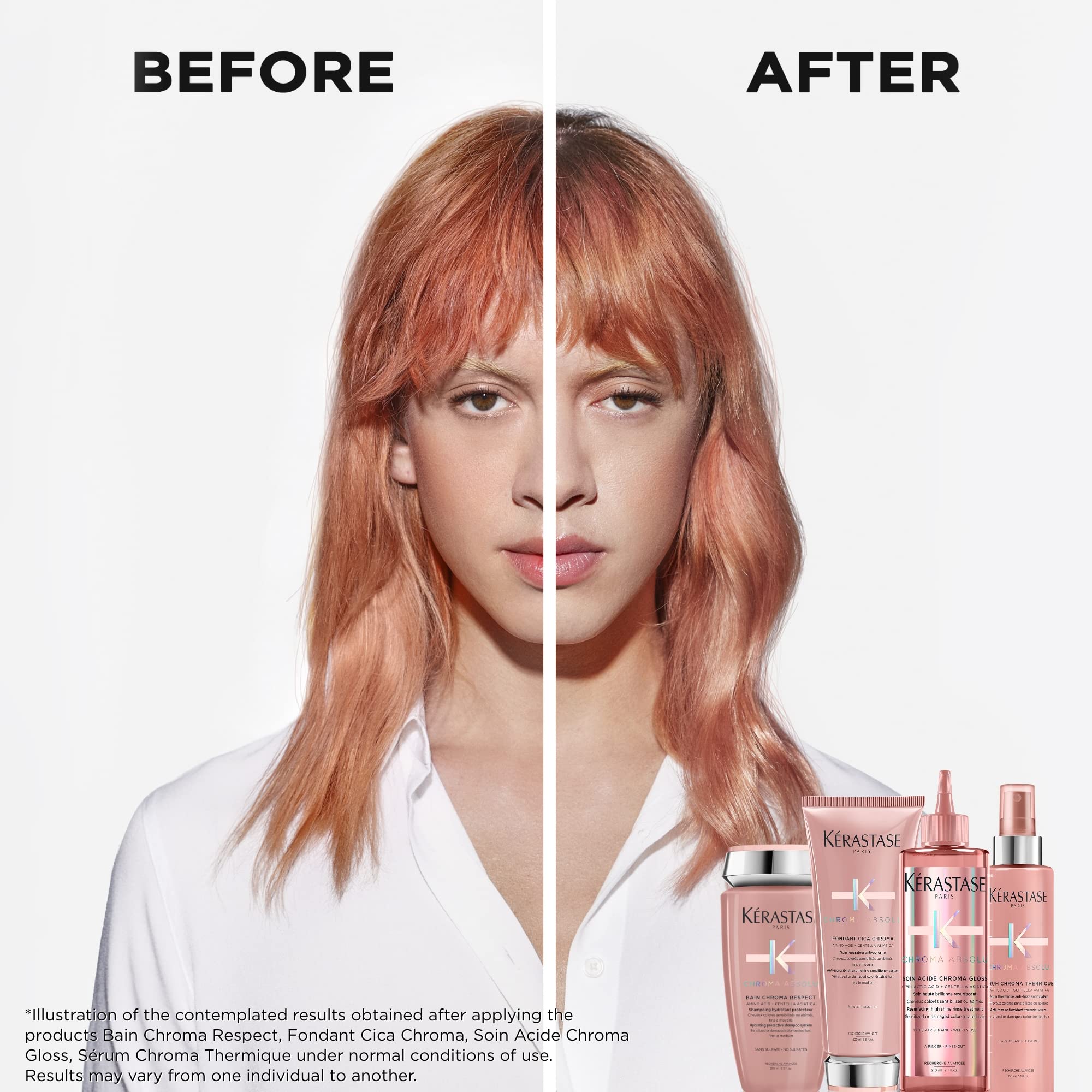 Kerastase Chroma Absolu Chroma Respect Shampoo Riche | For Sensitized or Damaged Color-Treated Hair | Protects and Nourishes | Medium To Thick Hair | With Lactic Acid | 2.7 Fl Oz
