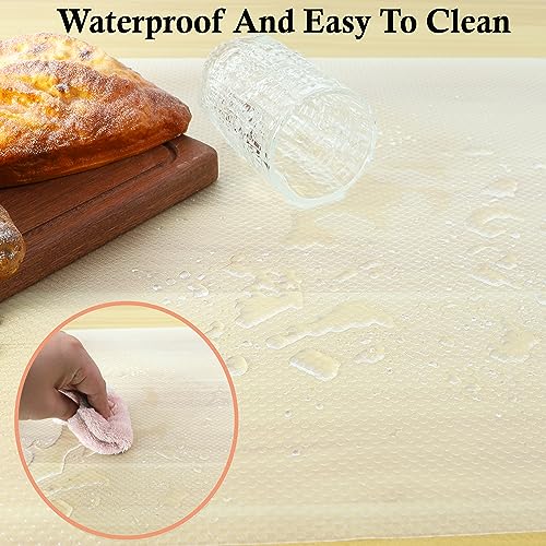 Shelf Drawer Liners for Kitchen Cabinets Non Adhesive 14 Inch Wide X 20 Ft Non Slip Waterproof Pantry Shelf Liner Cupboard Fridge Liners Mat Bathroom Drawer Protector Liner