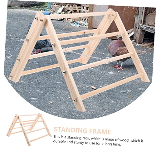 LIFKICH 1pc Perch Trainning Funny Parakeets Conures Toy Birdcage Rod Portable Balancing Safe Playpen Bar Rest Branch Ladder Rooster Platform Standing Folding Play Pet Chicken Exercise