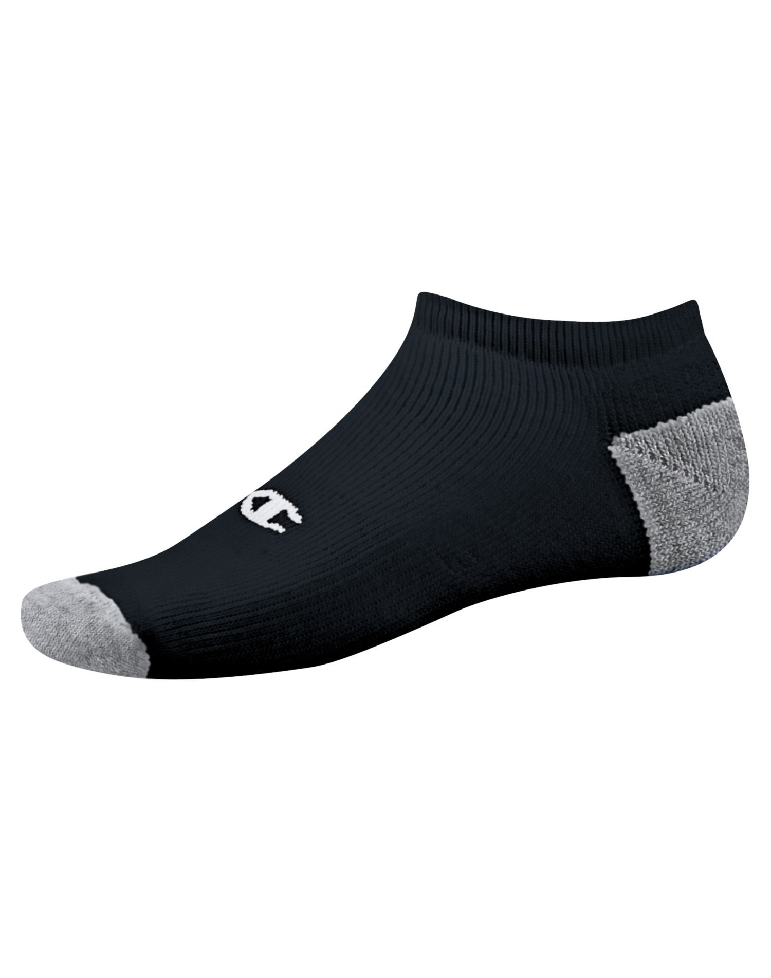 Champion Double Dry Performance No-Show Socks (CH608) Black, 10-13