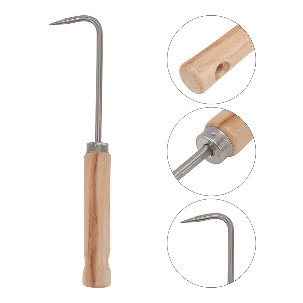 generic 2pcs Gardening Tool Single Claw Root Hook Manual Root Lifter Weeder Stainless Steel Weeds Remover Classic Weeder Garden Lawn Transplant Bonsai Tools