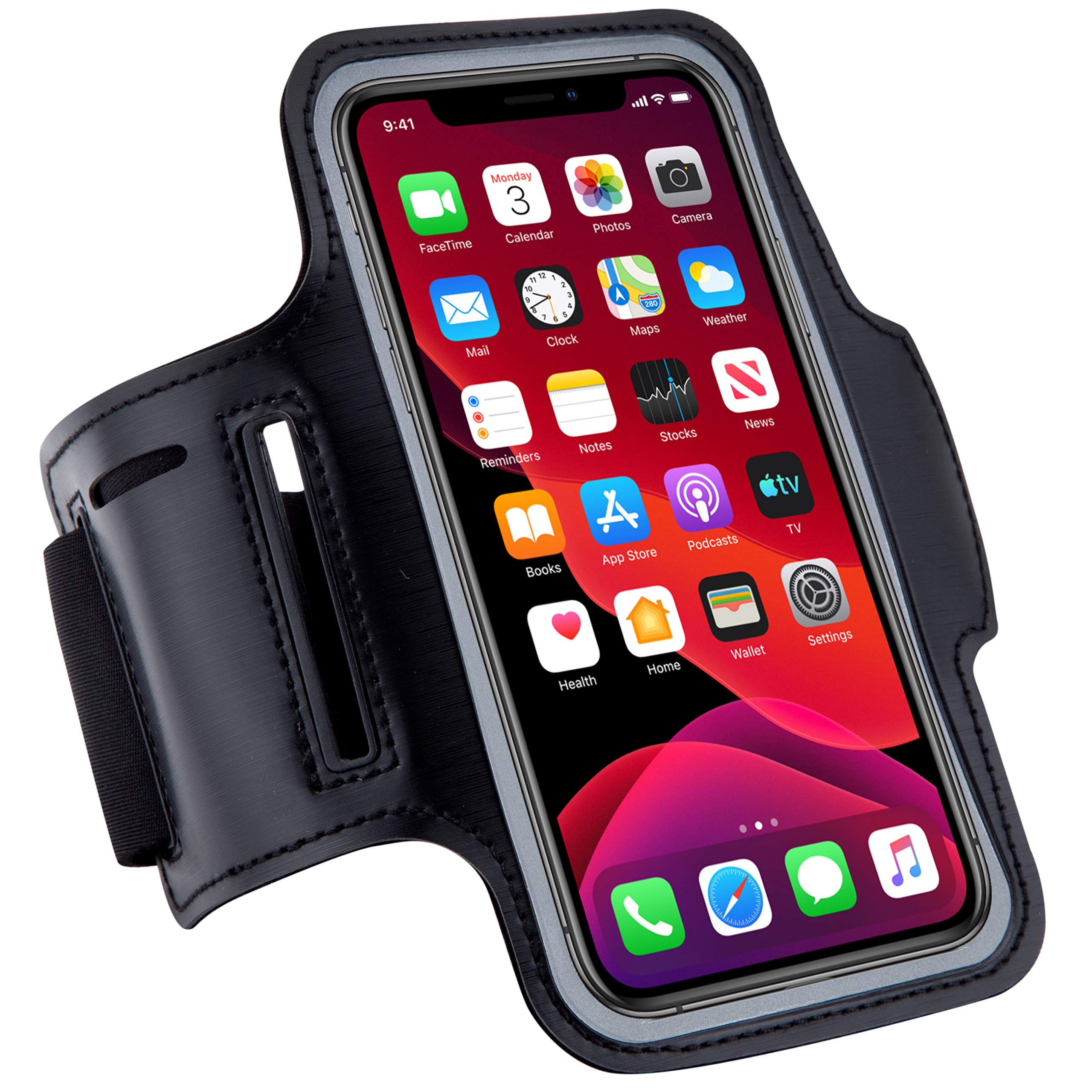 Dapper&Doll Dapper&Doll Cell Phone Armband iPhone Holder for Running & Gym - Fits Max Plus Mini SE (12/11/X/XS/XR/8/7/6/5) Galaxy S Ultra Plus Lite Edge Note (21/20/10/9/8/7/6/5)