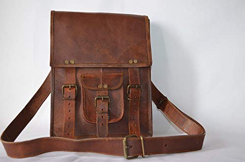 Komal's Passion Leather 11 Inch Sturdy Leather satcel Ipad Messenger Bag for Men and Women