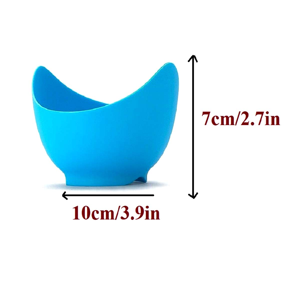 Egg Poacher - Poached Egg Cooker with Ring Standers, Food Grade Non Stick Silicone Egg Poaching Cup for Microwave or Stovetop Egg Poaching, with Extra Silicone Oil Brush, BPA Free, 4 Pack