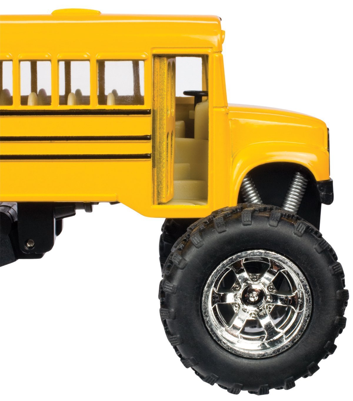 Rhode Island Novelty 5 Inch Die-cast Metal School Bus Big Wheel Monster Truck One School Bus