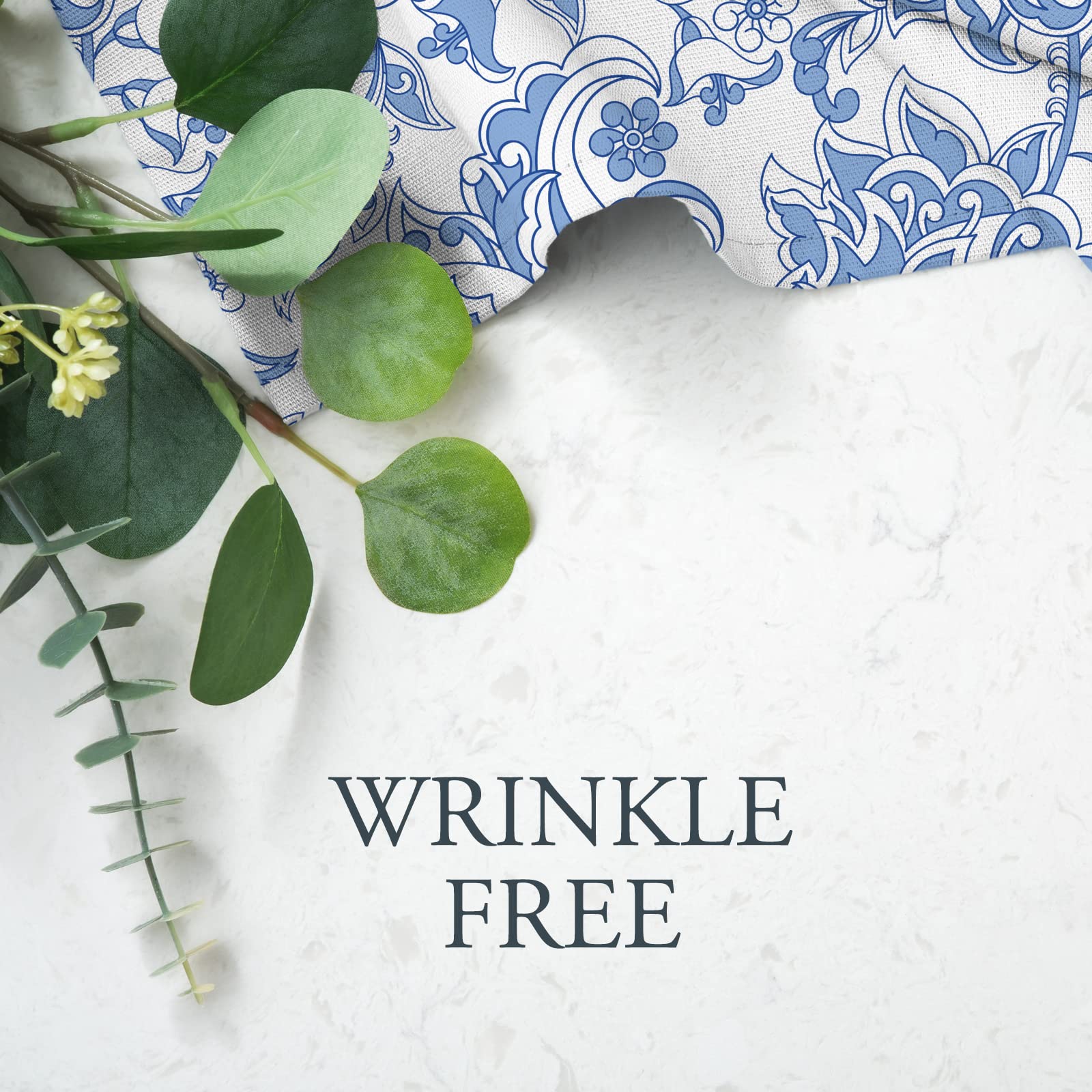 Fabric Tablecloth for Rectangular Table, Table Cloth Premium Performance Soft Linen 55 x 85 Inches, Stain and Wrinkle Resistant, Palm Trees Rectangle Tabletop Table Cover (Palm Trees Tablecloth)
