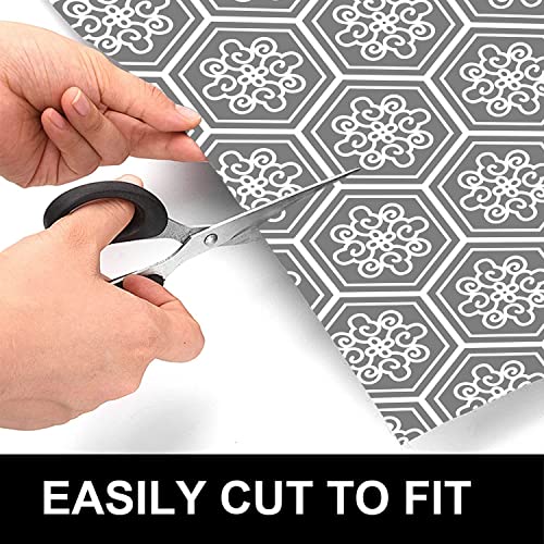 SFSGQZTZ Under The Sink Mat, 24 X 36 in, Durable & Waterproof Premium Mats to Protect Kitchen & Bathroom Cabinets, Absorbent & Easy to Clean Shelf Liner, Grey
