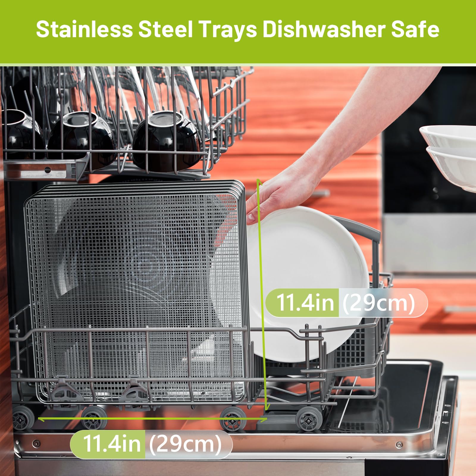 Food Dehydrator Machine Detachable, 8 Stainless Steel Trays, 600W Dryer for Jerky, Herb, Meat, Veggies, Fruit, Dog Treats, LED Display, 48H Timer & 86℉-167℉ Temperature Control, Recipe Book Included