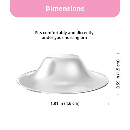 Silveriumom The Original Silver Nursing Cups - Nipple Shields for Nursing Newborn - 100% Pure Silver 999 Silver and Handmade - Nipple Covers Breastfeeding