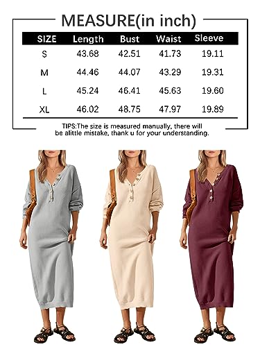 LILLUSORY Long Sweater Dress for Women 2023 Winter Oversized Pullover Plus Size Knit V Neck Sweaters Waffle Knitted Maxi Dresses Black
