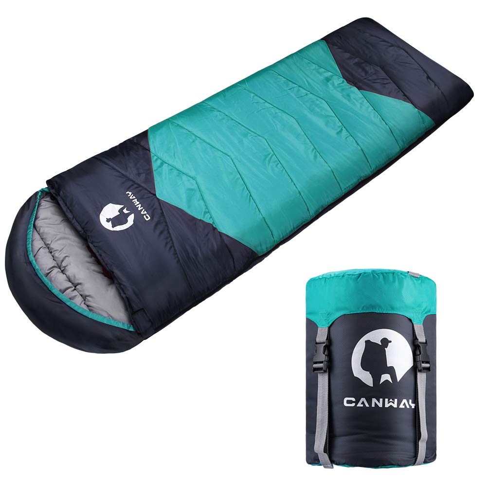 CANWAY Double Sleeping Bag,2 Person Sleeping Bag Lightweight Waterproof with 2 Pillows for Camping, Backpacking, or Hiking for Adults or Teens Queen Size XL & XXL