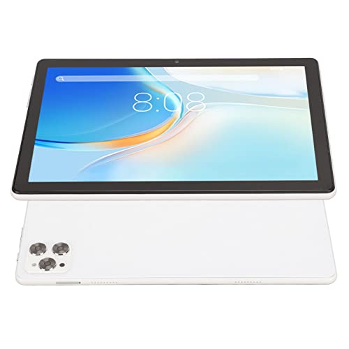 FOTABPYTI 4G Calling Tablet, 100-240V Night Reading Mode 6GB 256GB HD Tablet Octa Core Processor White IPS Screen for Android 11 for Study (White)