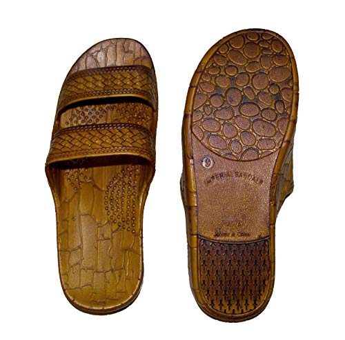 IMPERIAL SANDALS HAWAII Double Strap Jesus Style Hawaii Sandals Size 7 Women /5 men, Unisex Sandal for Women Men and Teens