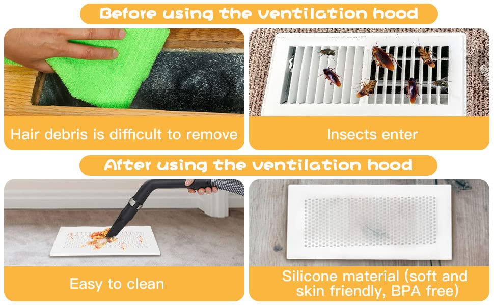 FACAINCXS Baby Proofing Vent Cover for Home Floor - Soft Silicone Child Proof Floor Air Vent Cover (White)