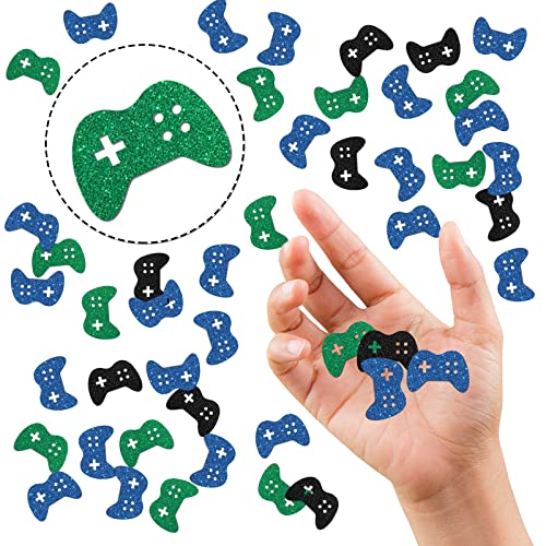 INNORU Video Game Confetti Glitter, Game Theme Birthday Table Confetti, Game Player Paper Scatter, Baby Shower Party Table Decorations Confetti, 120pcs