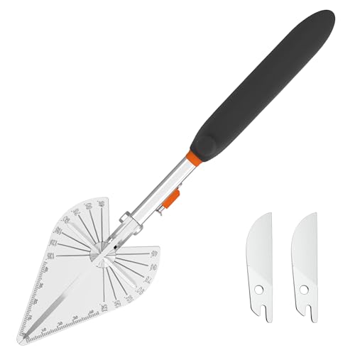 GARTOL Large Miter Shear Cutter, Multifunctional Multi Angle Trunking Shear, Angle Shears Scissors For Vinyl Wood Molding Trim, Angle Cutter Adjustable at 45 to 135 Degree with Replacement Blades