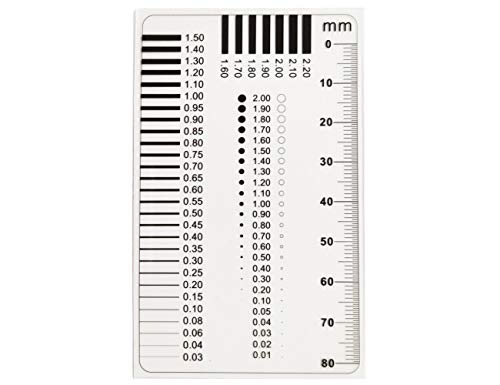 High Precision 1 Micron SEC Size Estimation Chart Transparency Defect Diameter Area Measure 1/5/10 Pieces Pack (1, 3)