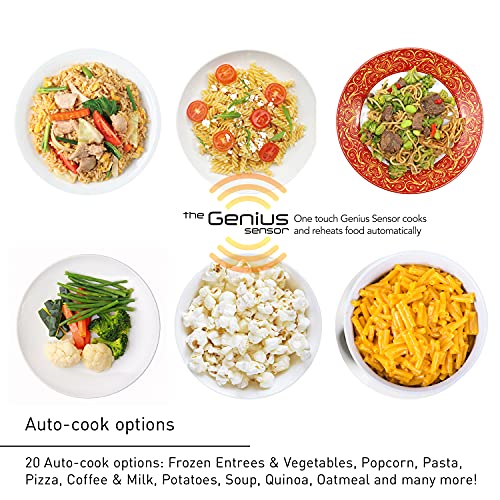 Panasonic Oven with Cyclonic Wave Inverter Technology, 1250W, 2.2 cu.ft. Countertop Microwave with Genius Sensor One-Touch Cooking – NN-SD975S (Stainless Steel/Silver), Stainless